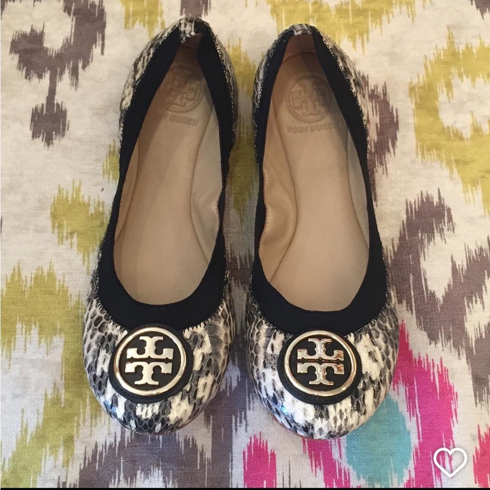 Tory Burch Caroline 2tone Snake - Burch Black And Cre… - Gem